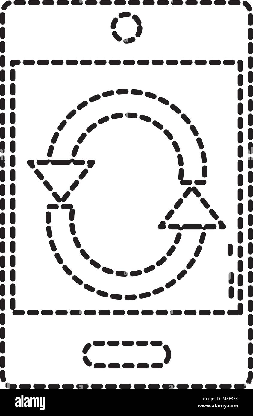 dotted shape smartphone technology with electronic loading symbol Stock ...