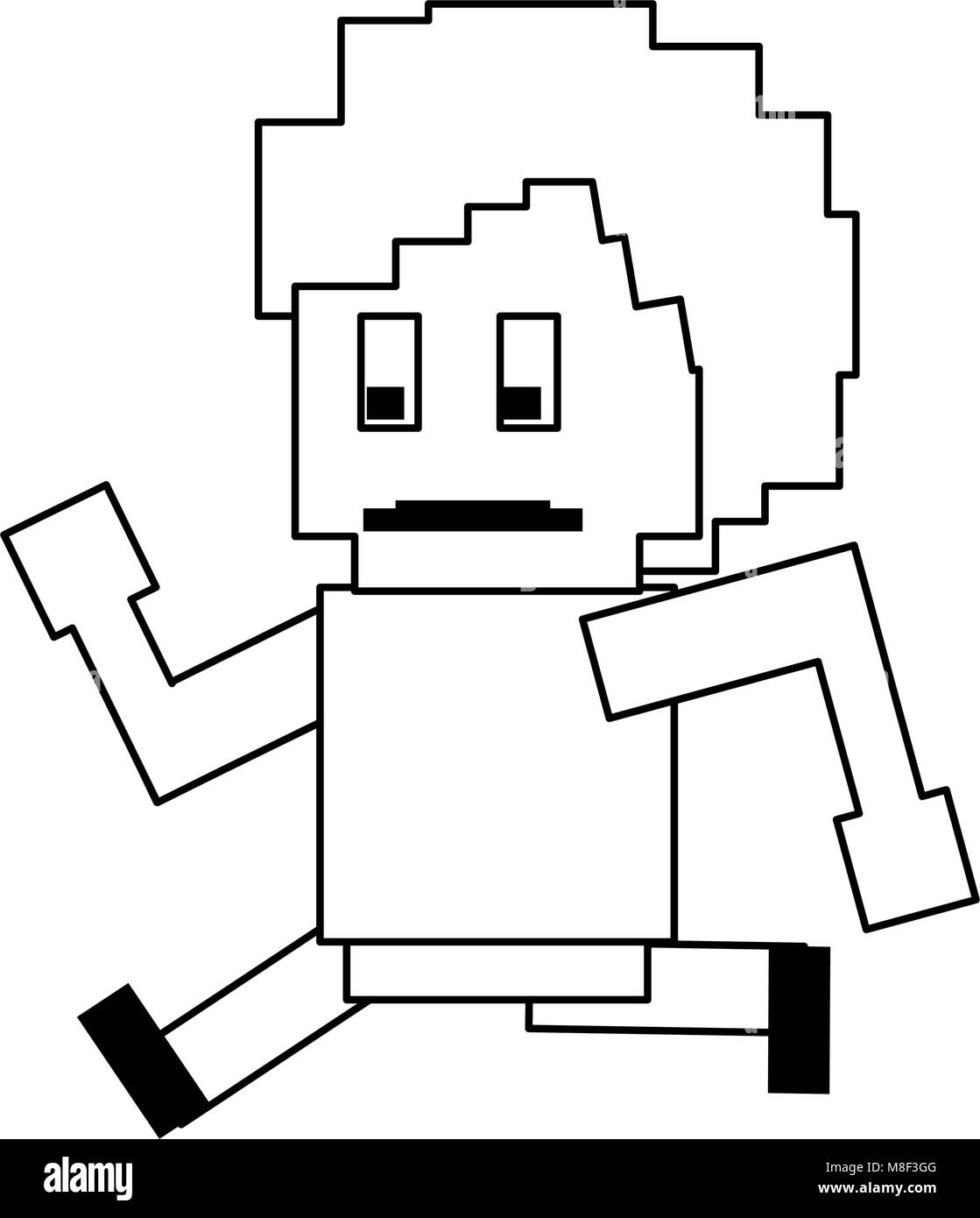 Pixelated man character vector illustration graphic design Stock Vector ...