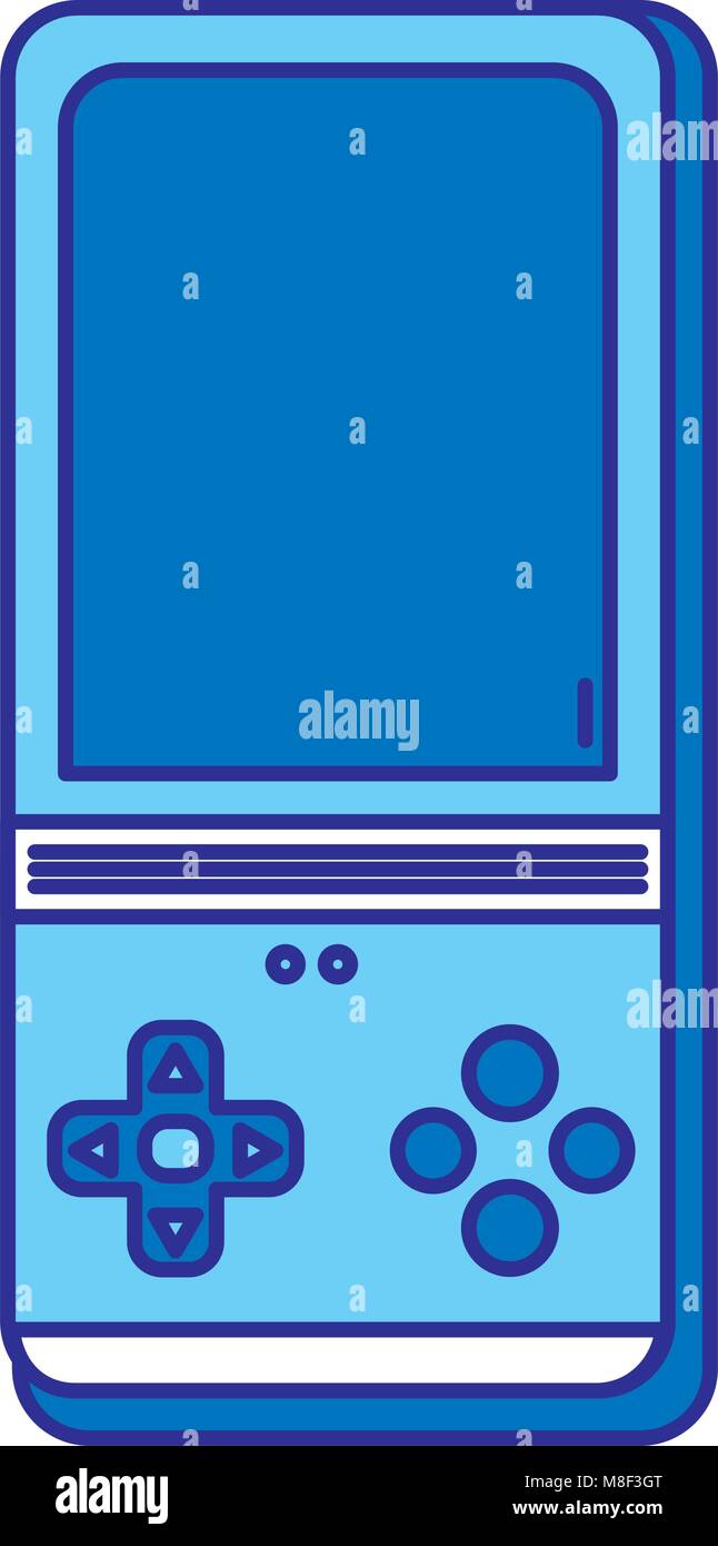 duo color gamepad technology console play design Stock Vector Image ...