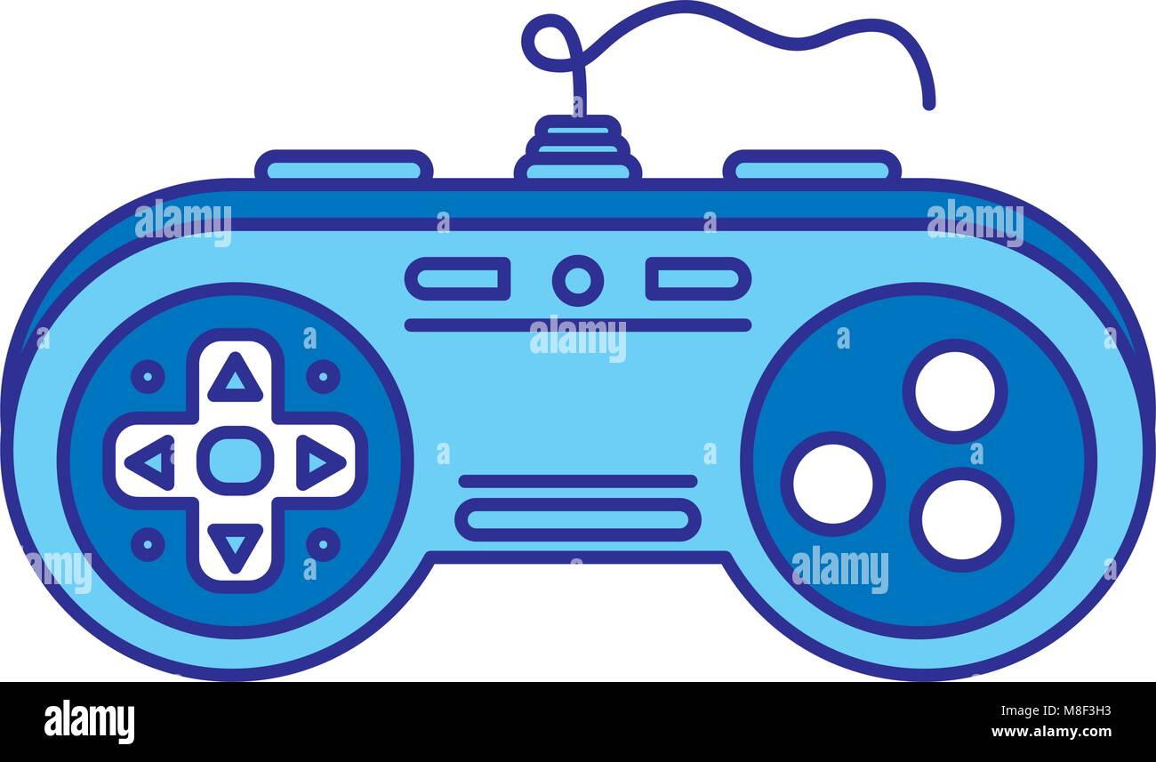 duo color videogame console control with button design Stock Vector ...