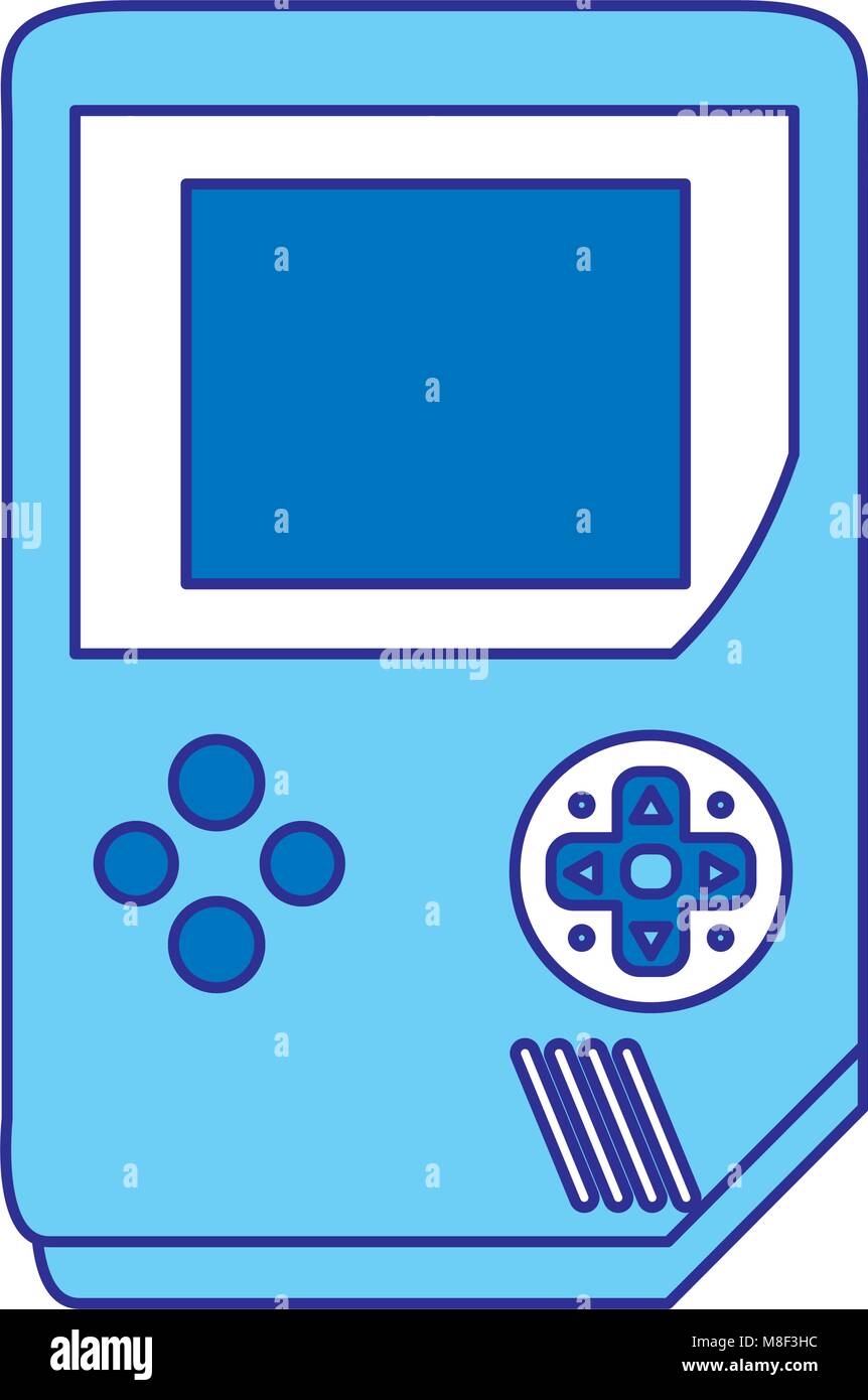 duo color electronic gamepad simulator console design Stock Vector ...