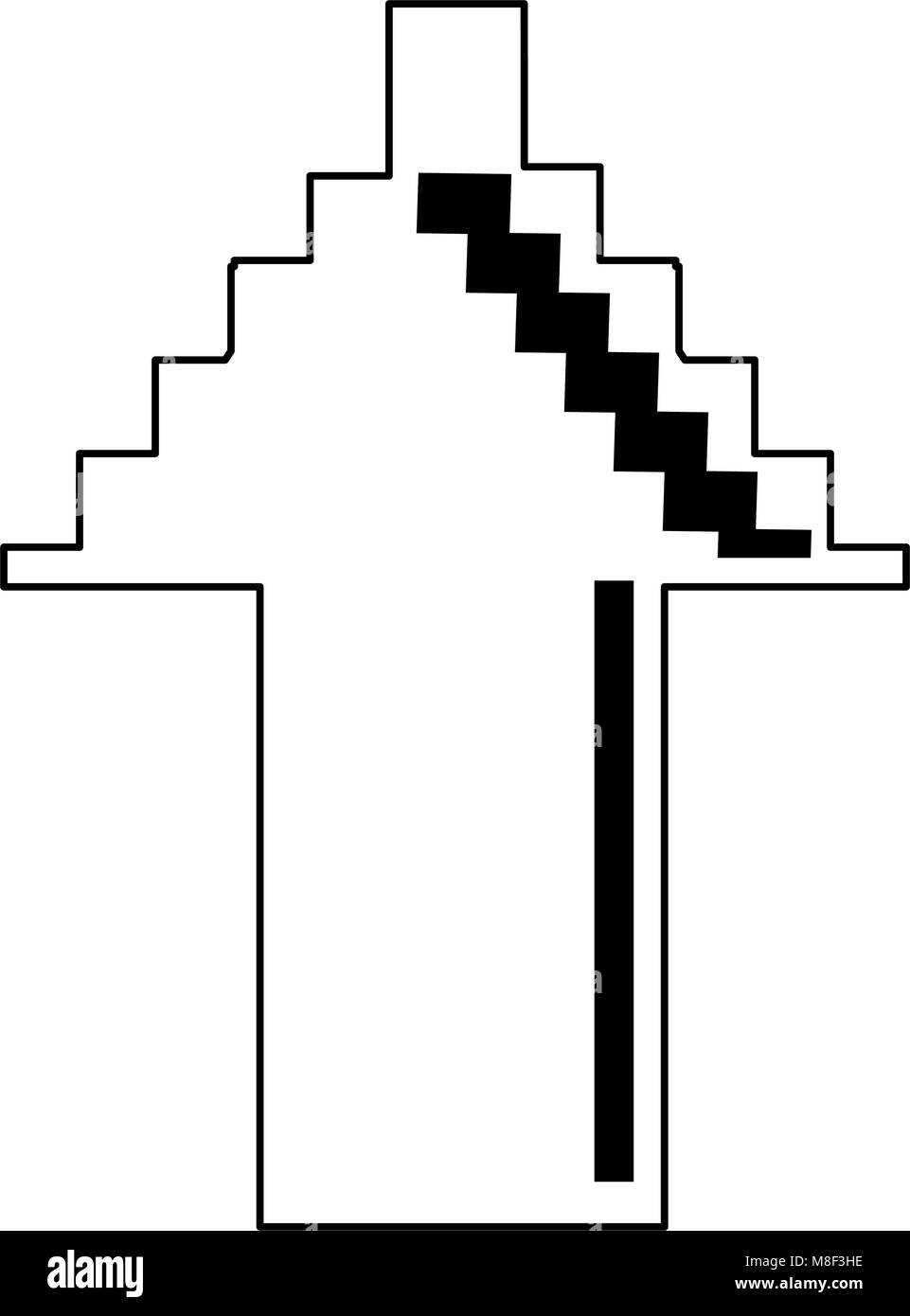 Pixelated arrow up vector illustration graphic design Stock Vector ...