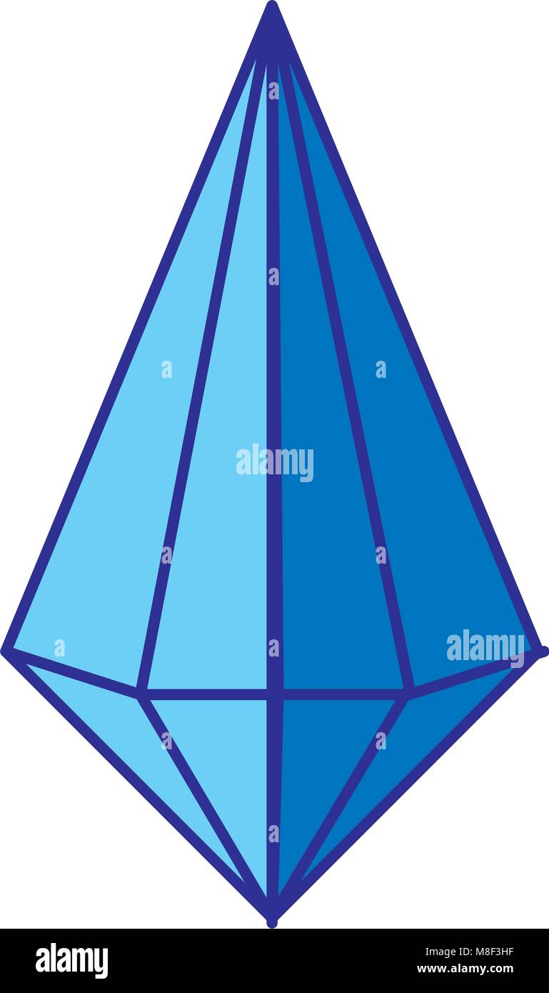 duo color tetrahedron graphic geometric shape style Stock Vector Image ...