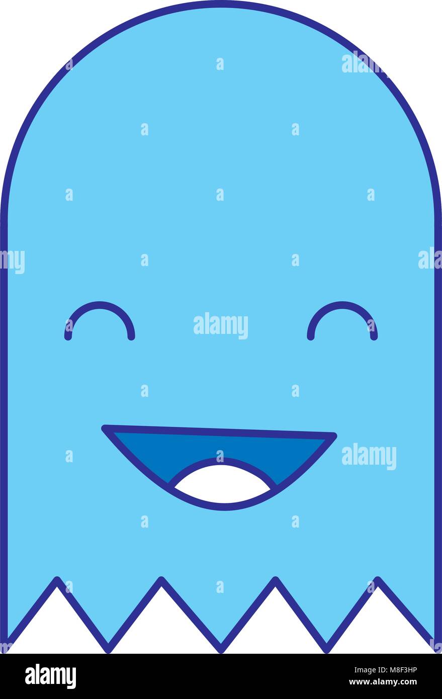 duo color happy videogame virtual character icon Stock Vector Image ...