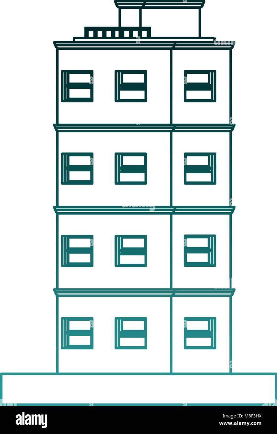 Pixelated building isolated vector illustration graphic design Stock ...