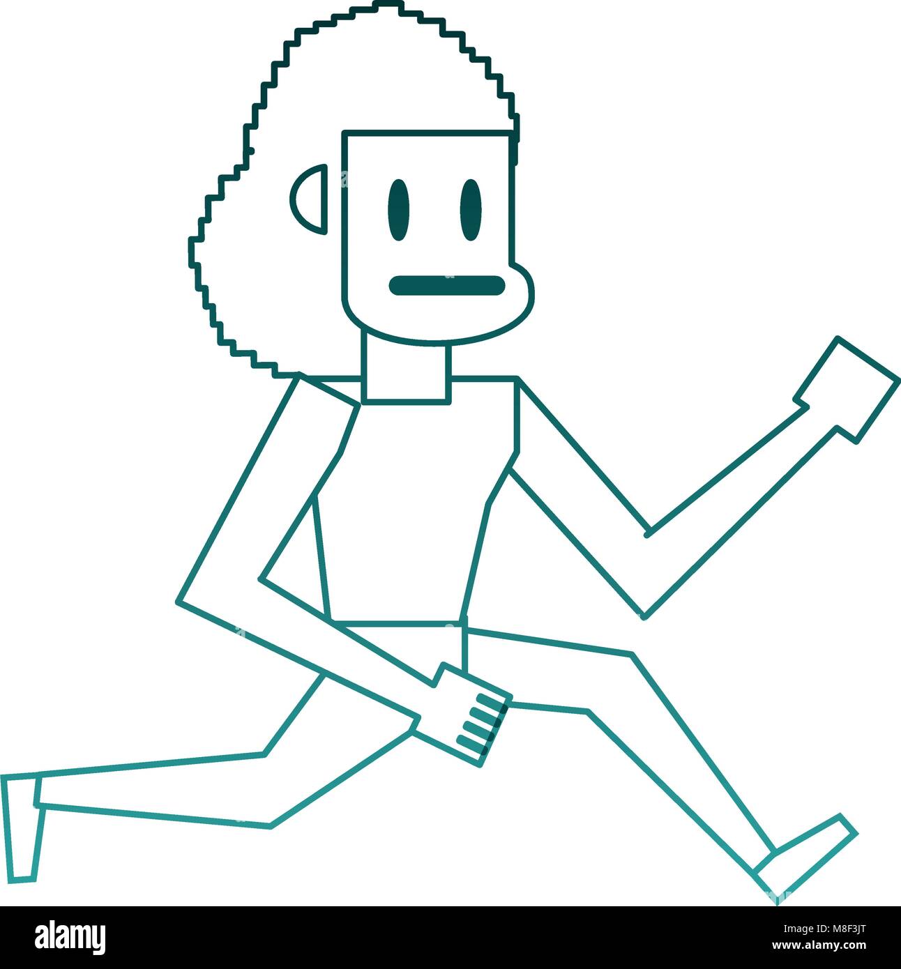 Pixel art character running hi-res stock photography and images - Alamy