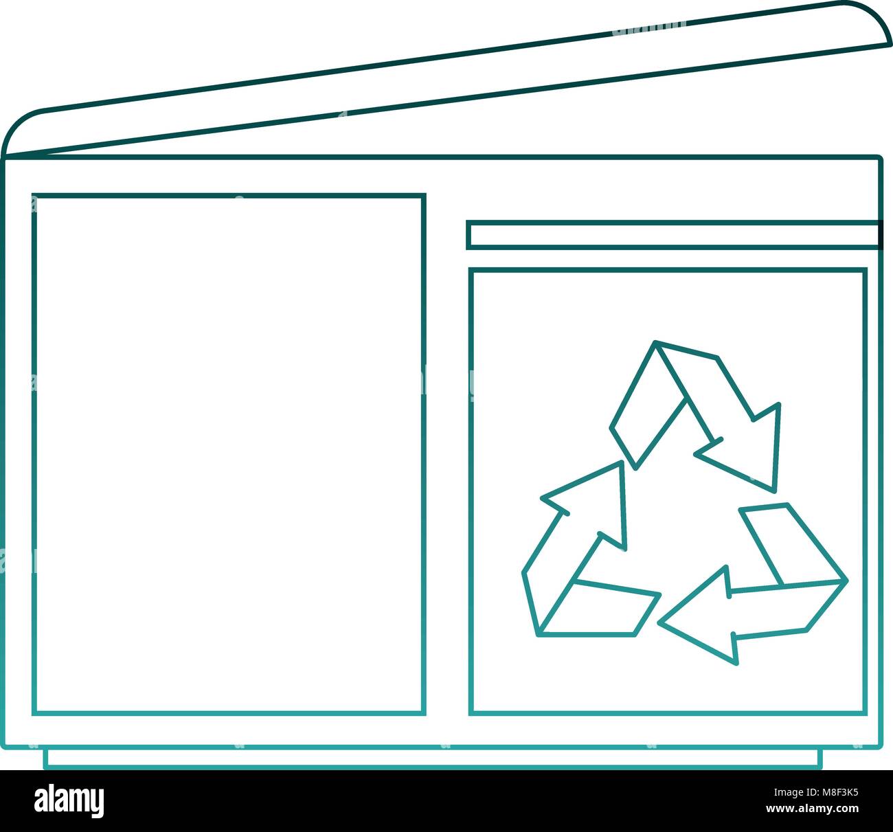 Pixelated trash container vector illustration graphic design Stock ...