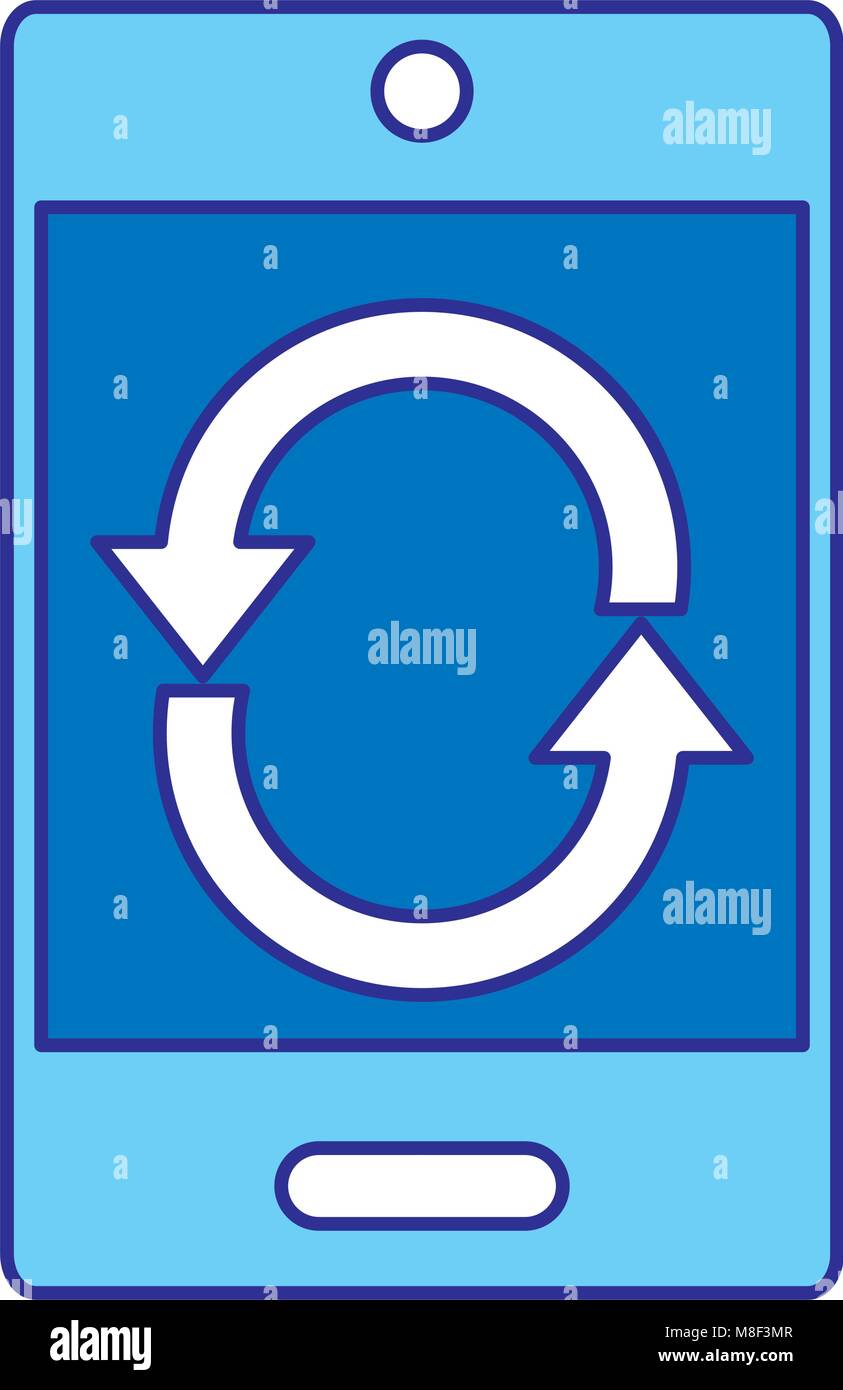 duo color smartphone technology with electronic loading symbol Stock ...