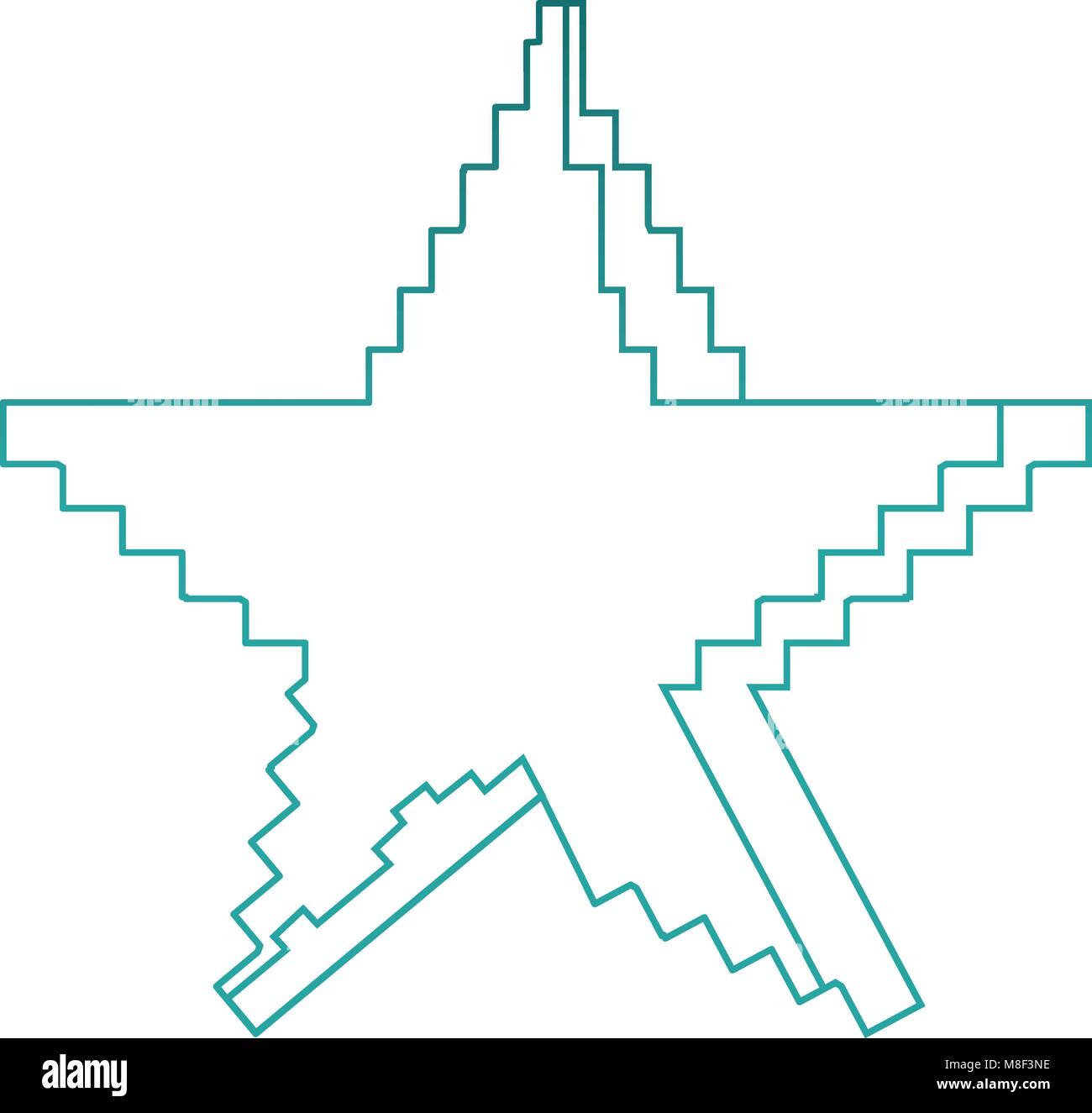 Pixelated star symbol vector illustration graphic design Stock Vector ...