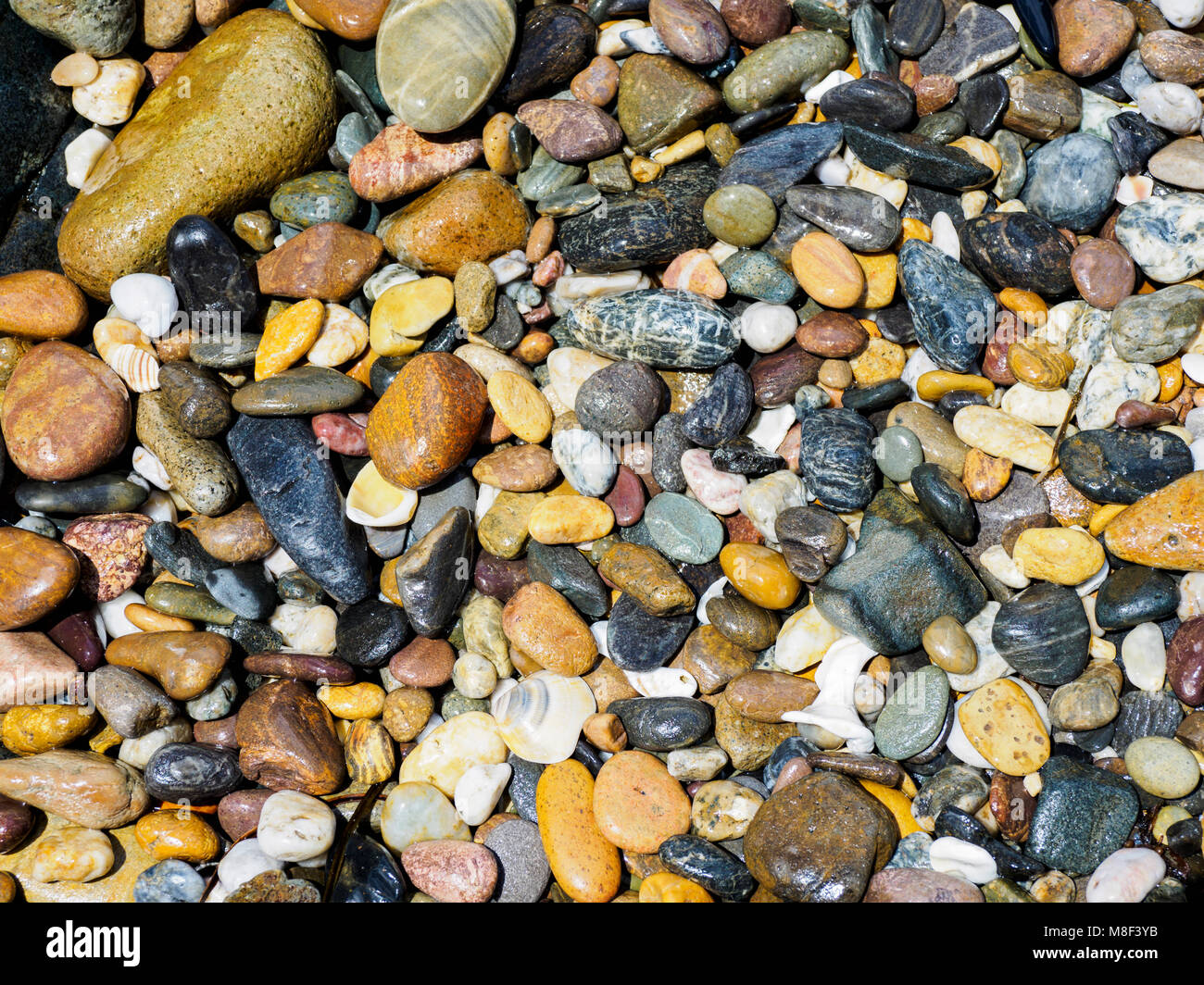 Full frame of colorful pebbles Stock Photo - Alamy
