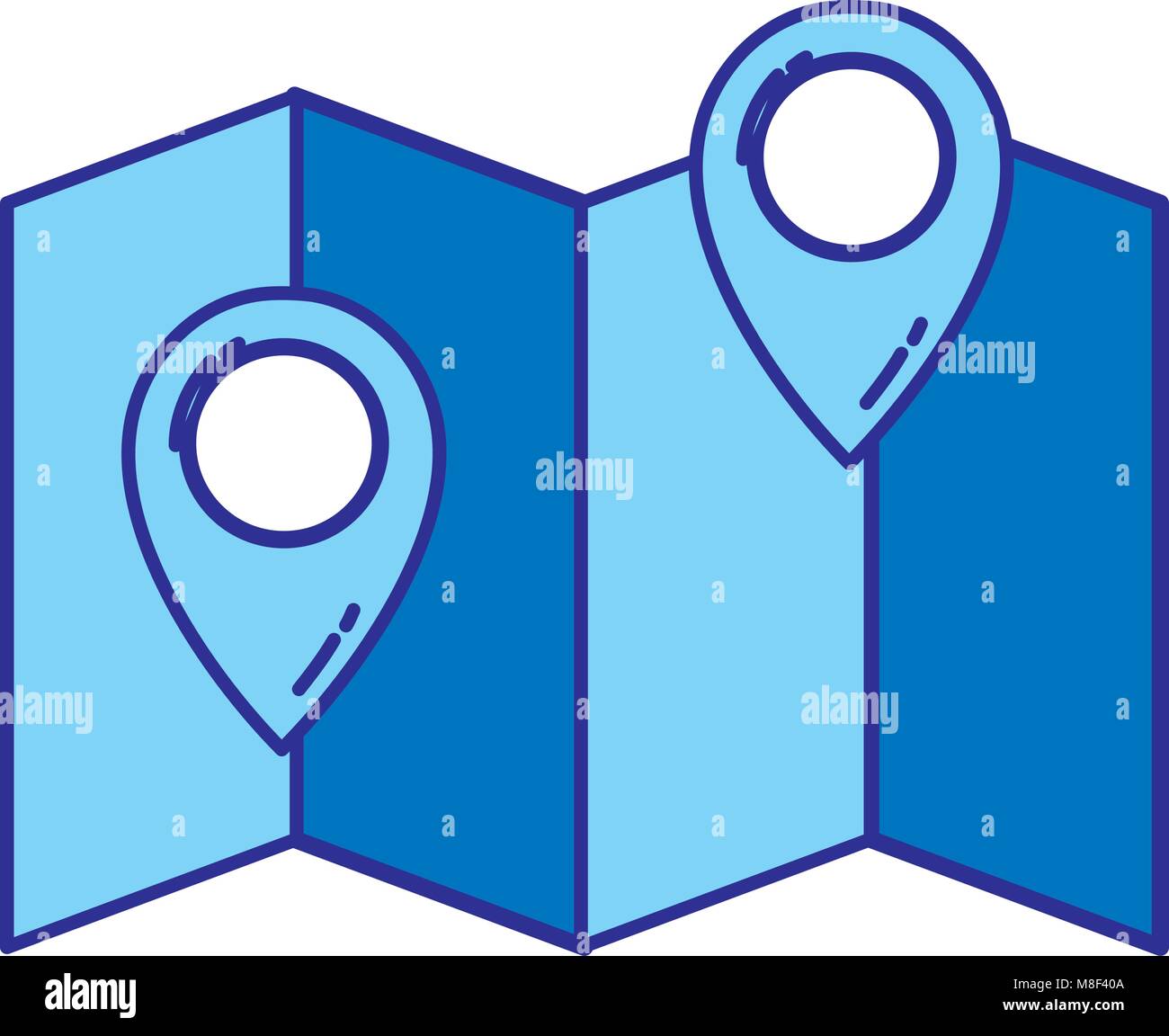 duo color global map with location symbols to travel Stock Vector Image ...