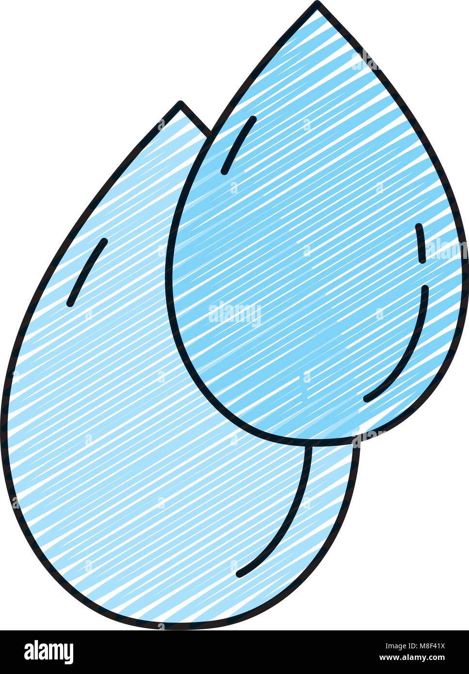 doodle nature and purity water drops design Stock Vector Image & Art ...