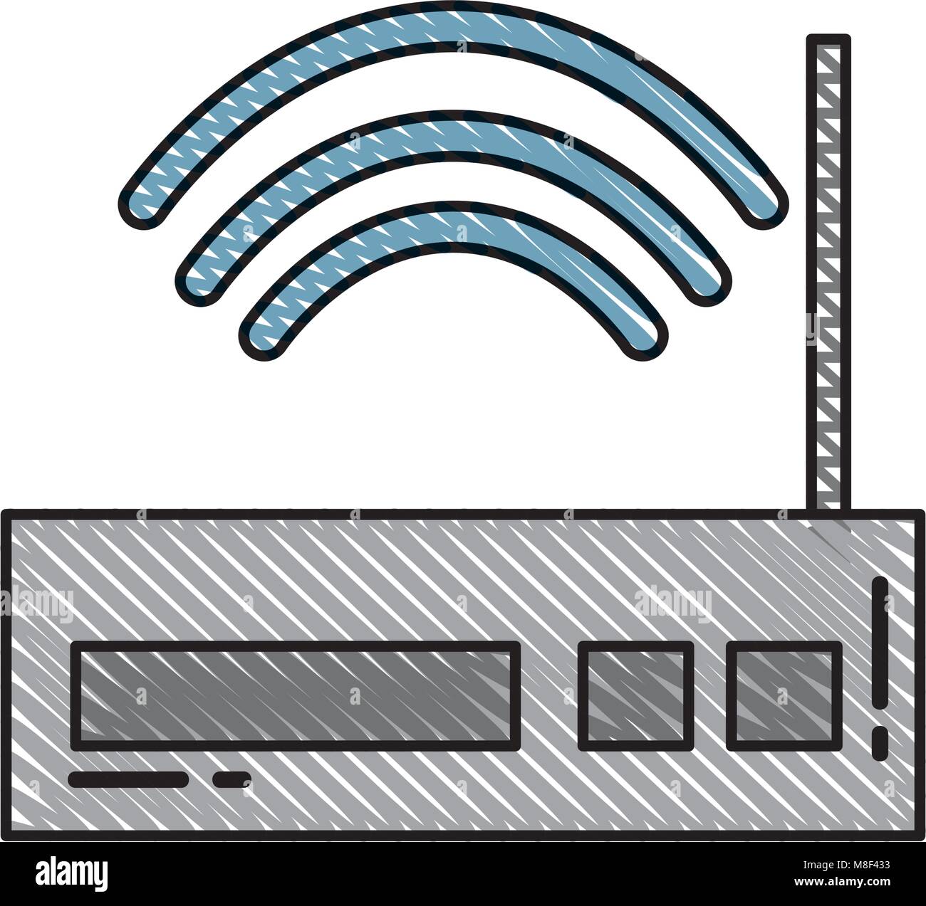 doodle router wireless internet wifi technology Stock Vector Image ...