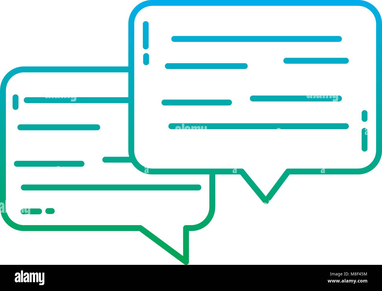degraded line chat bubbles notes text message Stock Vector Image & Art ...