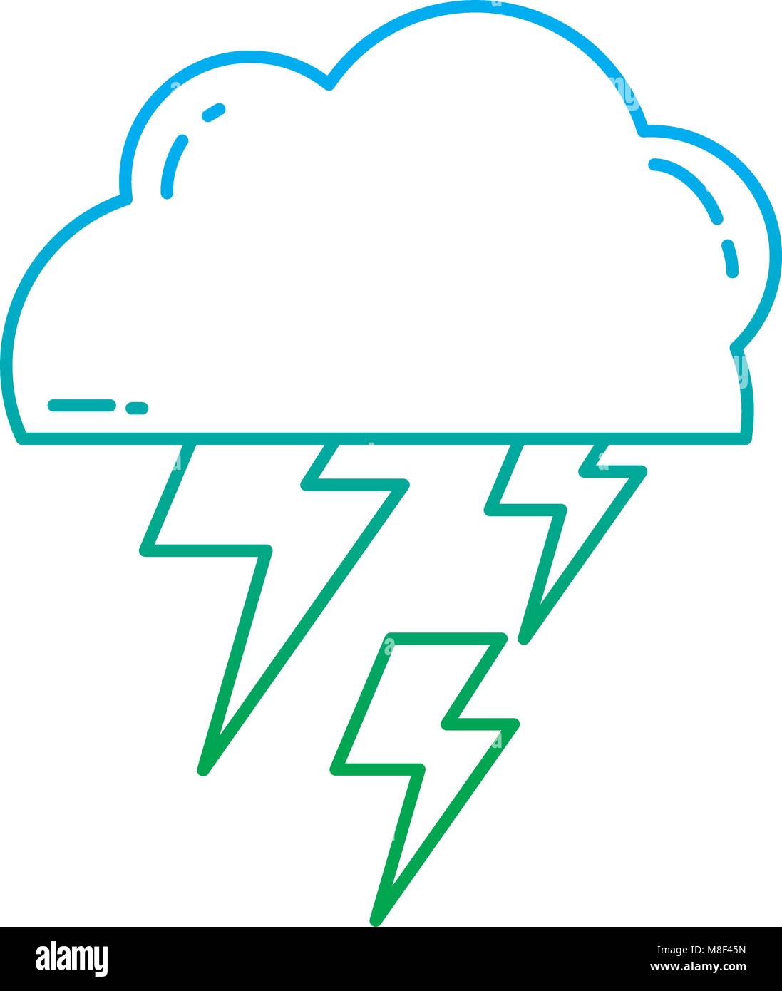 degraded line cloud with thunders weather to electry rays Stock Vector ...