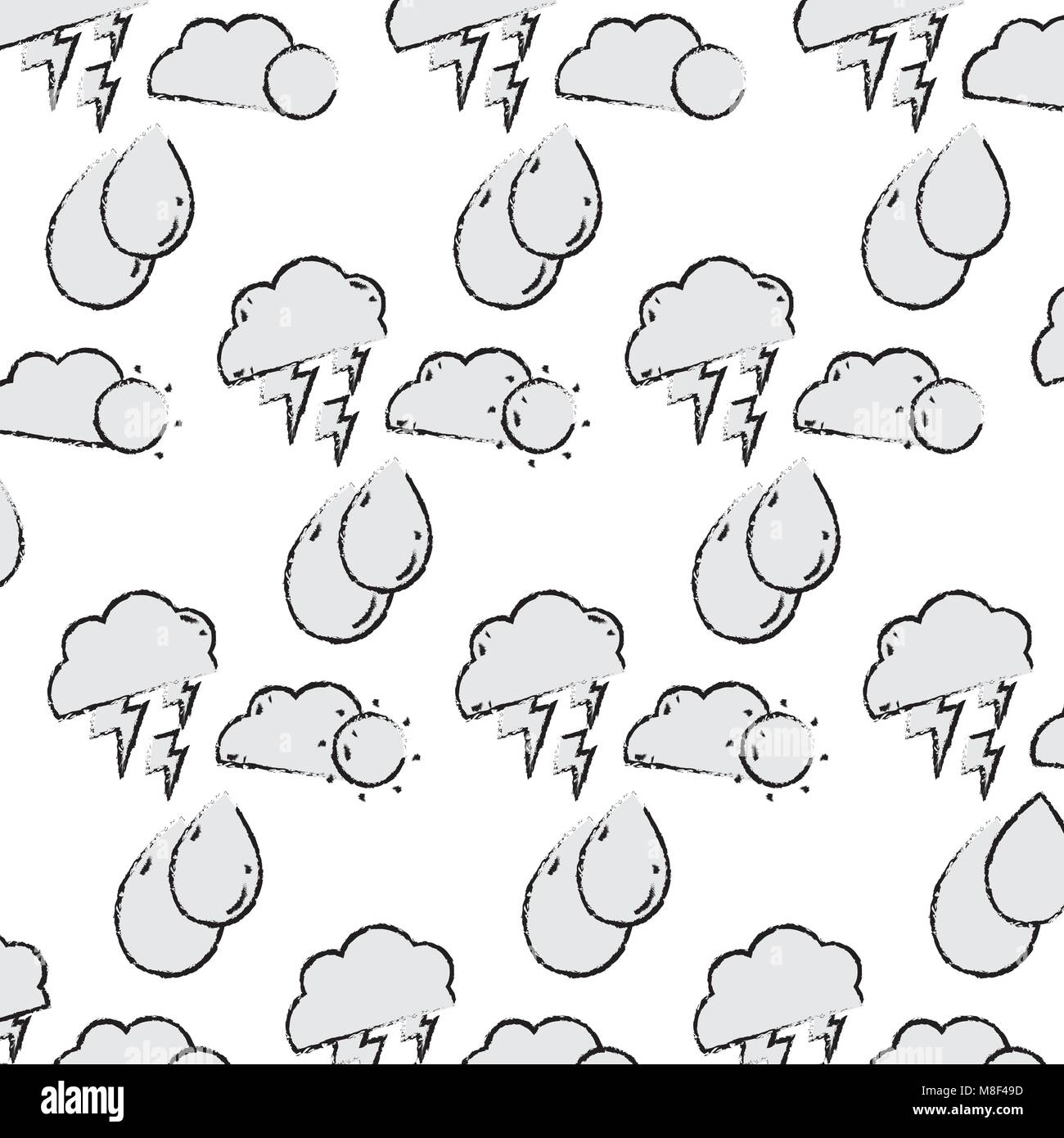 grunge cloud with rays and water drops background Stock Vector Image ...