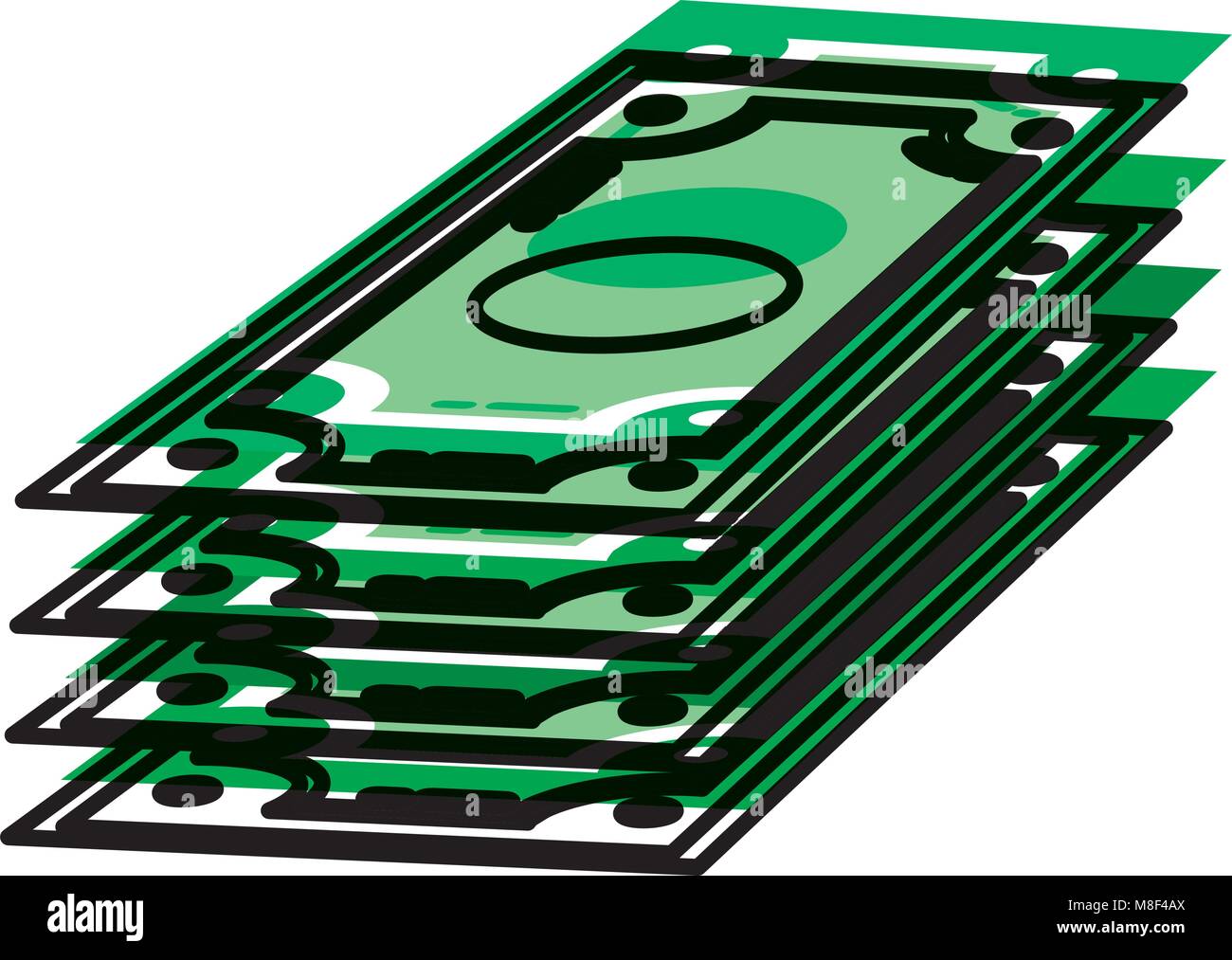 moved color finance bills cash money economy Stock Vector Image & Art ...