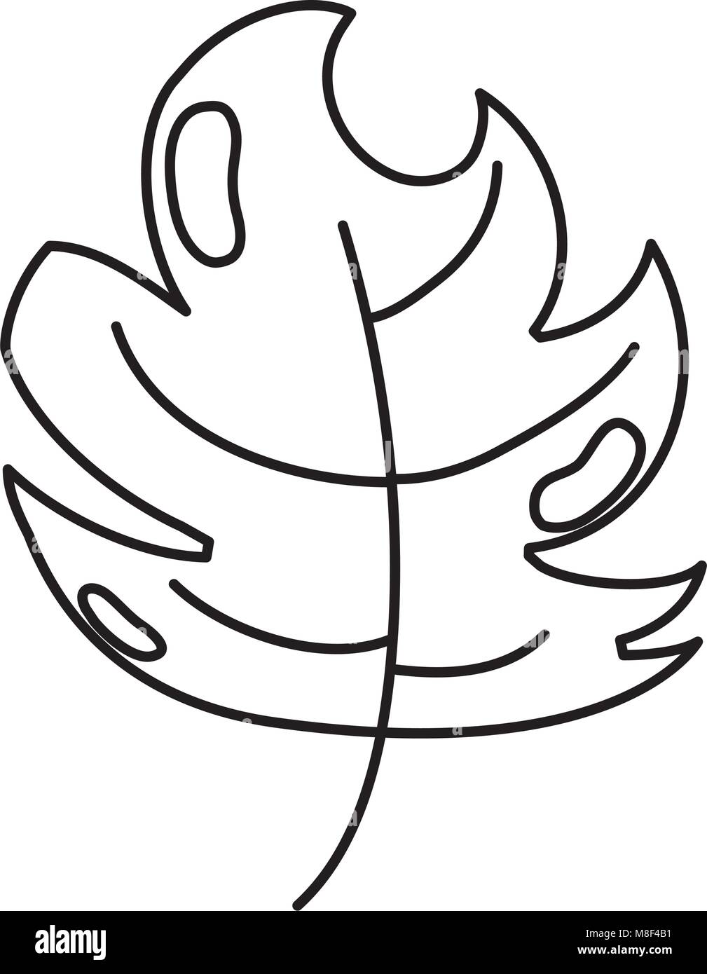 line cabbage leaf tropical nature plant Stock Vector Image & Art - Alamy