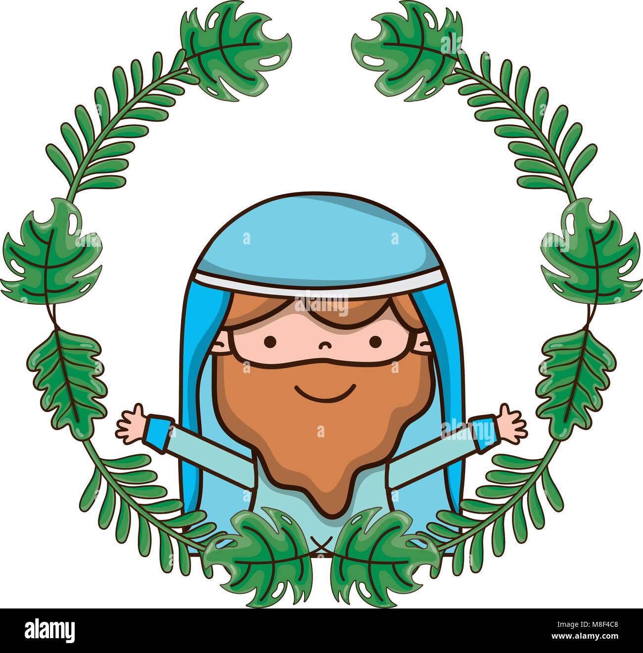 jesus christ with palms leaves branches Stock Vector Image & Art - Alamy