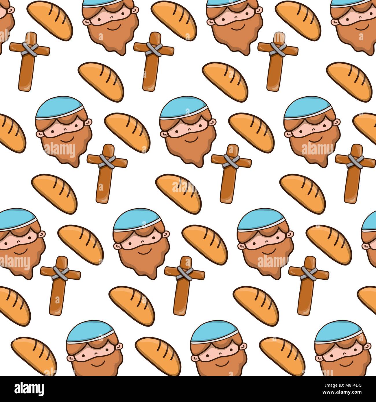 jesus christ with cross and bread background Stock Vector Image & Art ...