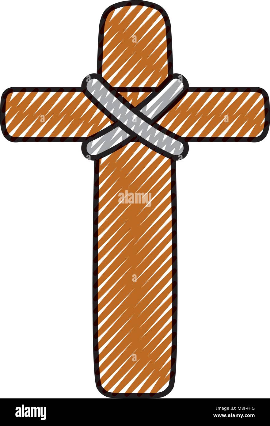 doodle catholic cross religion resurrection mercy Stock Vector Image ...