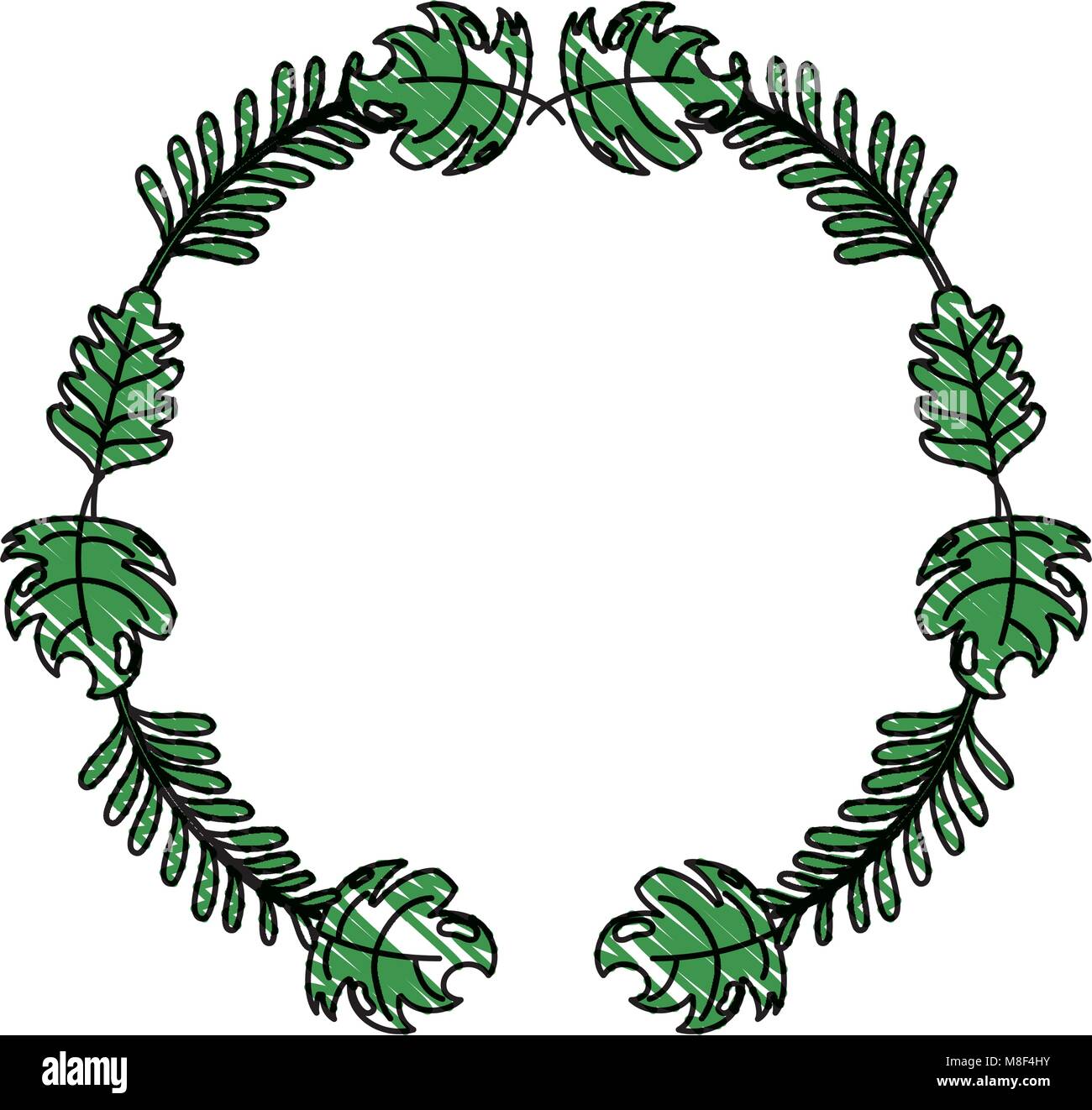 doodle palms leaves branches botany plant Stock Vector Image & Art - Alamy
