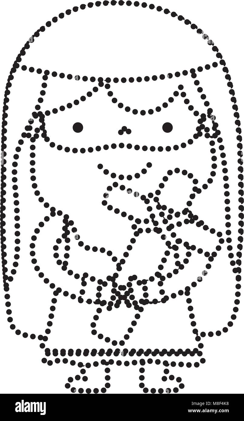 dotted shape jesus christ with palms leaves and bread Stock Vector ...