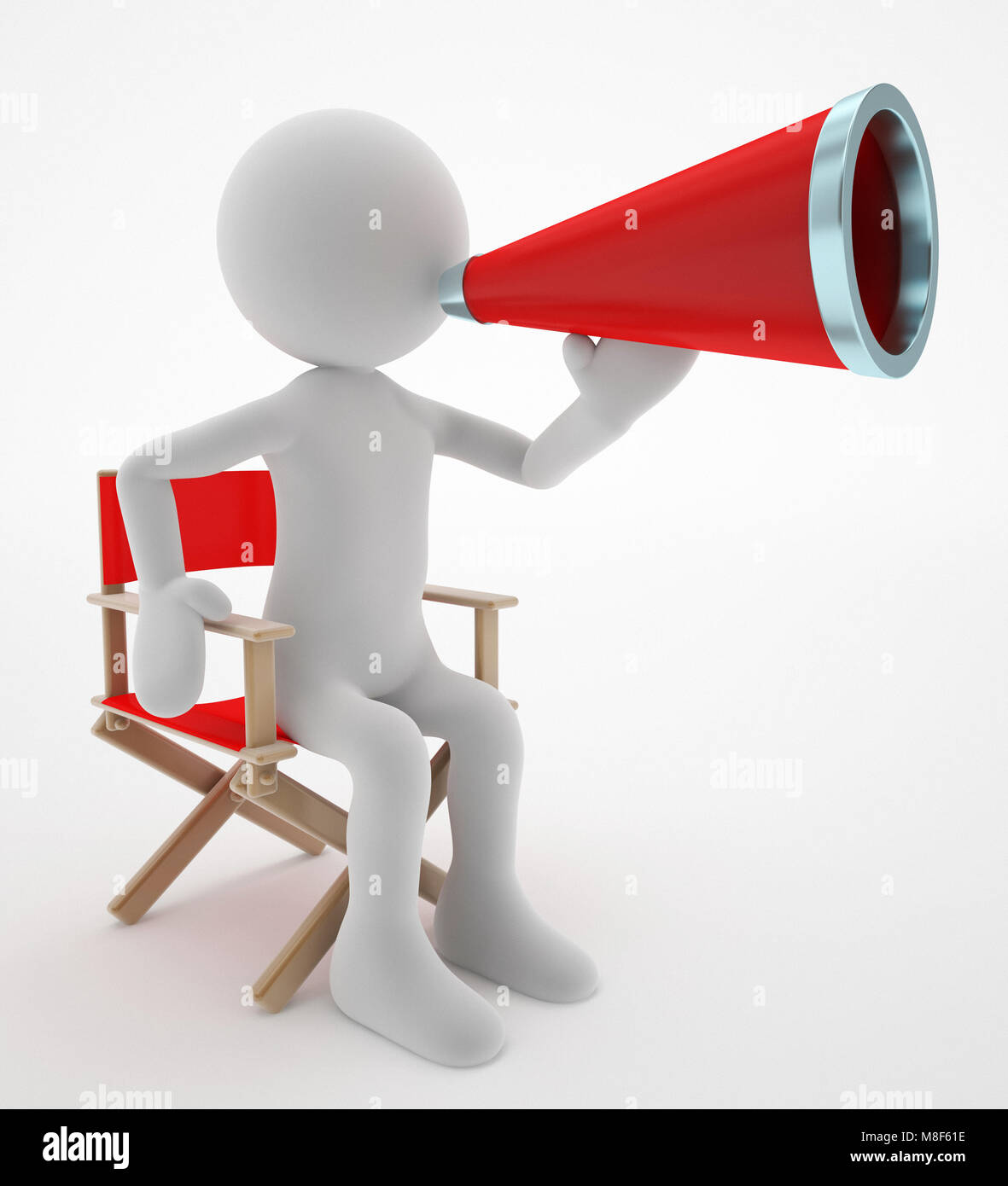 movie director and action say puppet Stock Photo - Alamy