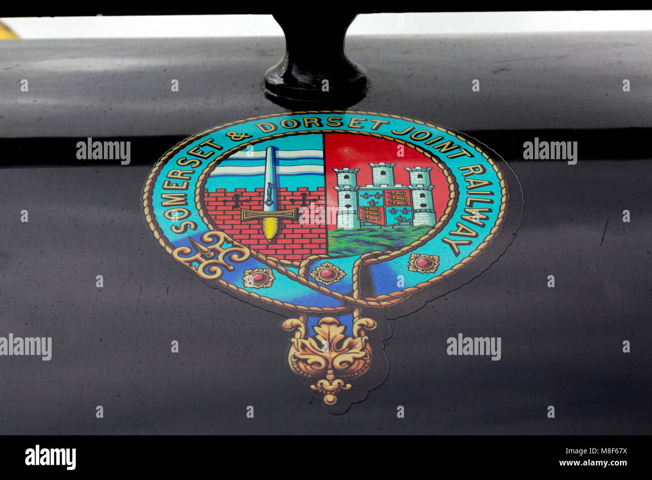 Crest of the Somerset & Dorset Joint Railway on saddle tank engine ...