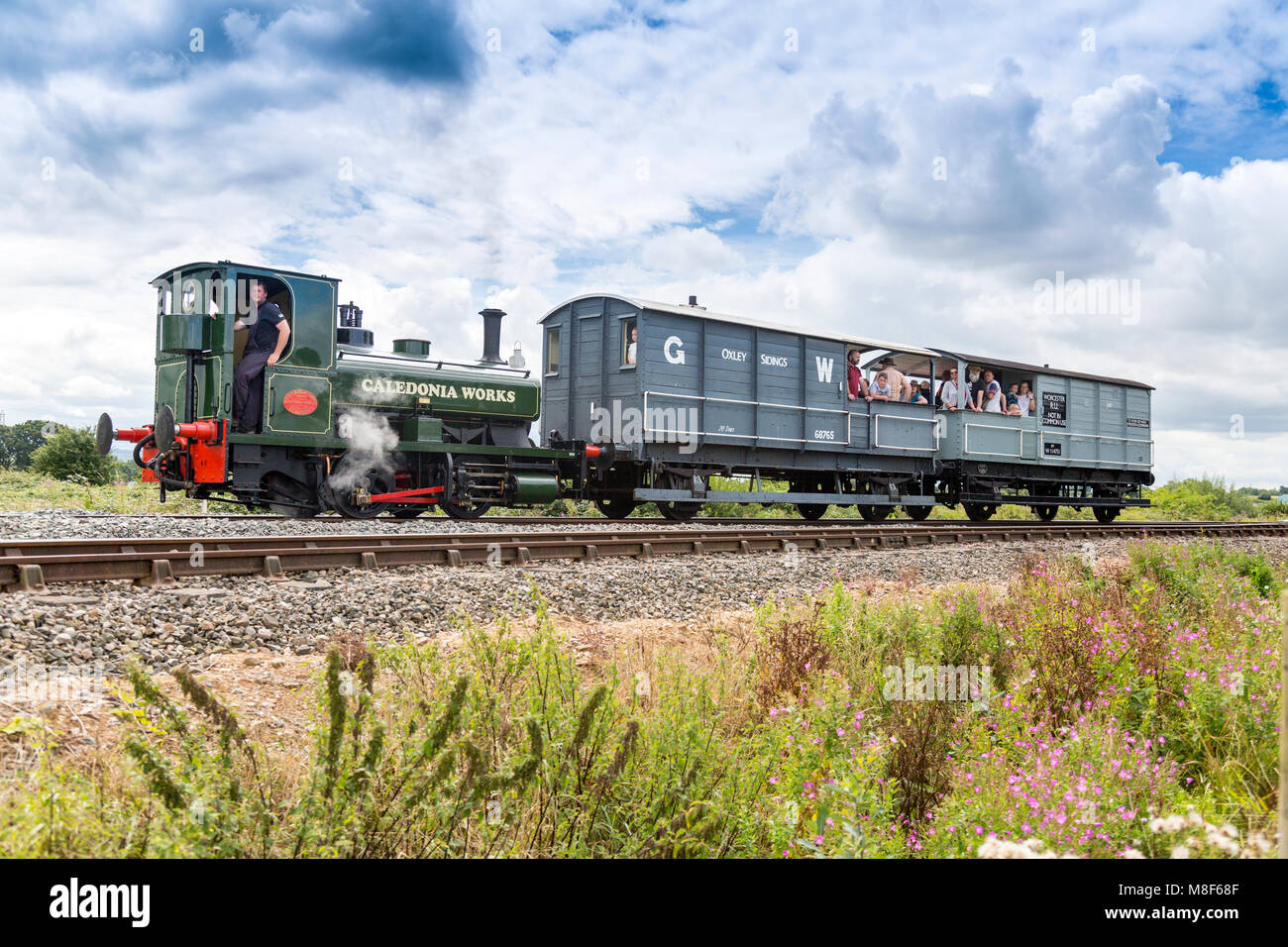 Ex Calendonia Works 0-4-0 tank engine giving guards vans rides at the ...