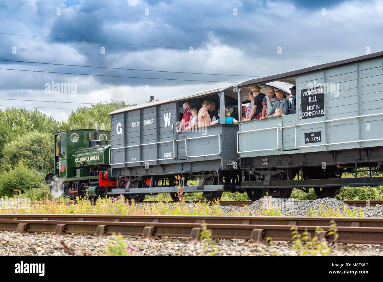 Ex Calendonia Works 0-4-0 tank engine giving guards vans rides at the ...