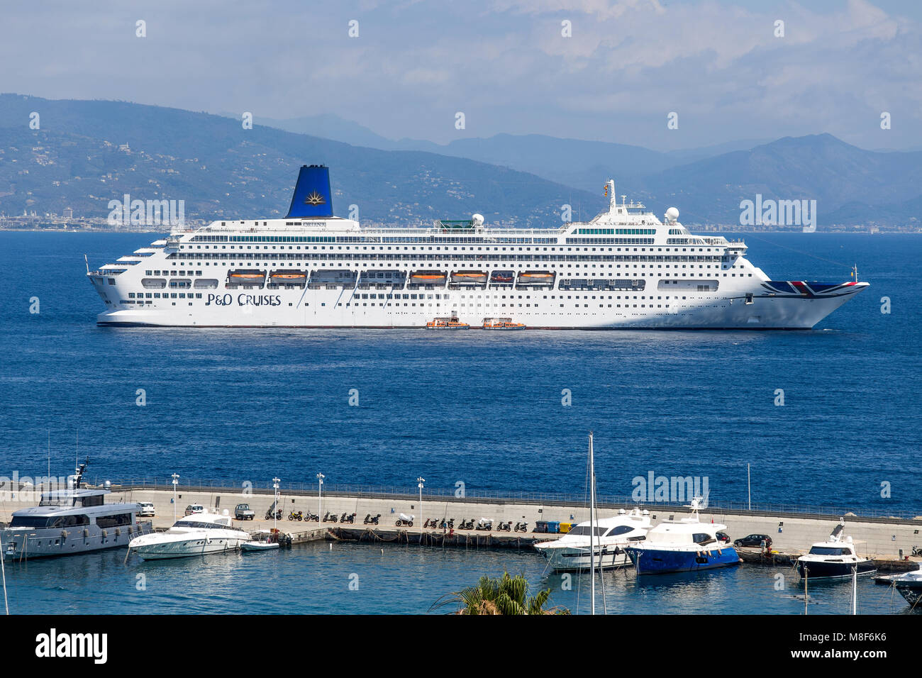 SANTA MARGHERITA LIGURE, ITALY, JULY, 12, 2017 - Cruise ship P&O Oriana ...