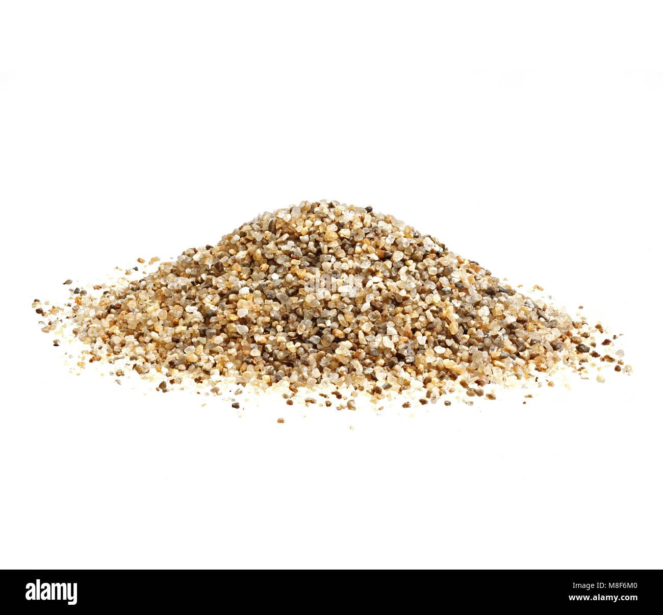 Quartz sand and stones isolated on white Stock Photo - Alamy
