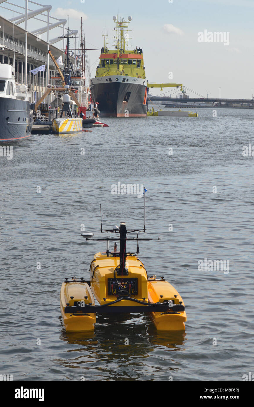 ASV Global C-CAT3 unmanned autonomous surface vessel being demonstrated ...