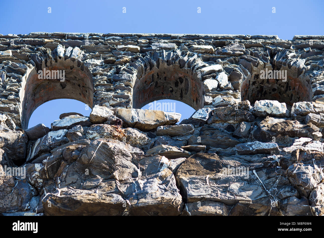 Open stone windows in the blue / sky empty windows / windows / stones ...