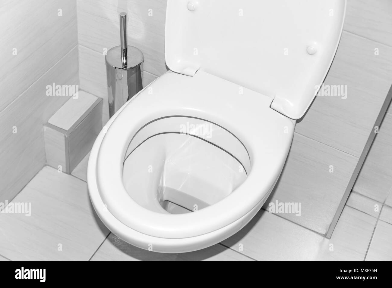 Clean toilet bowl in Black and White Stock Photos & Images - Alamy