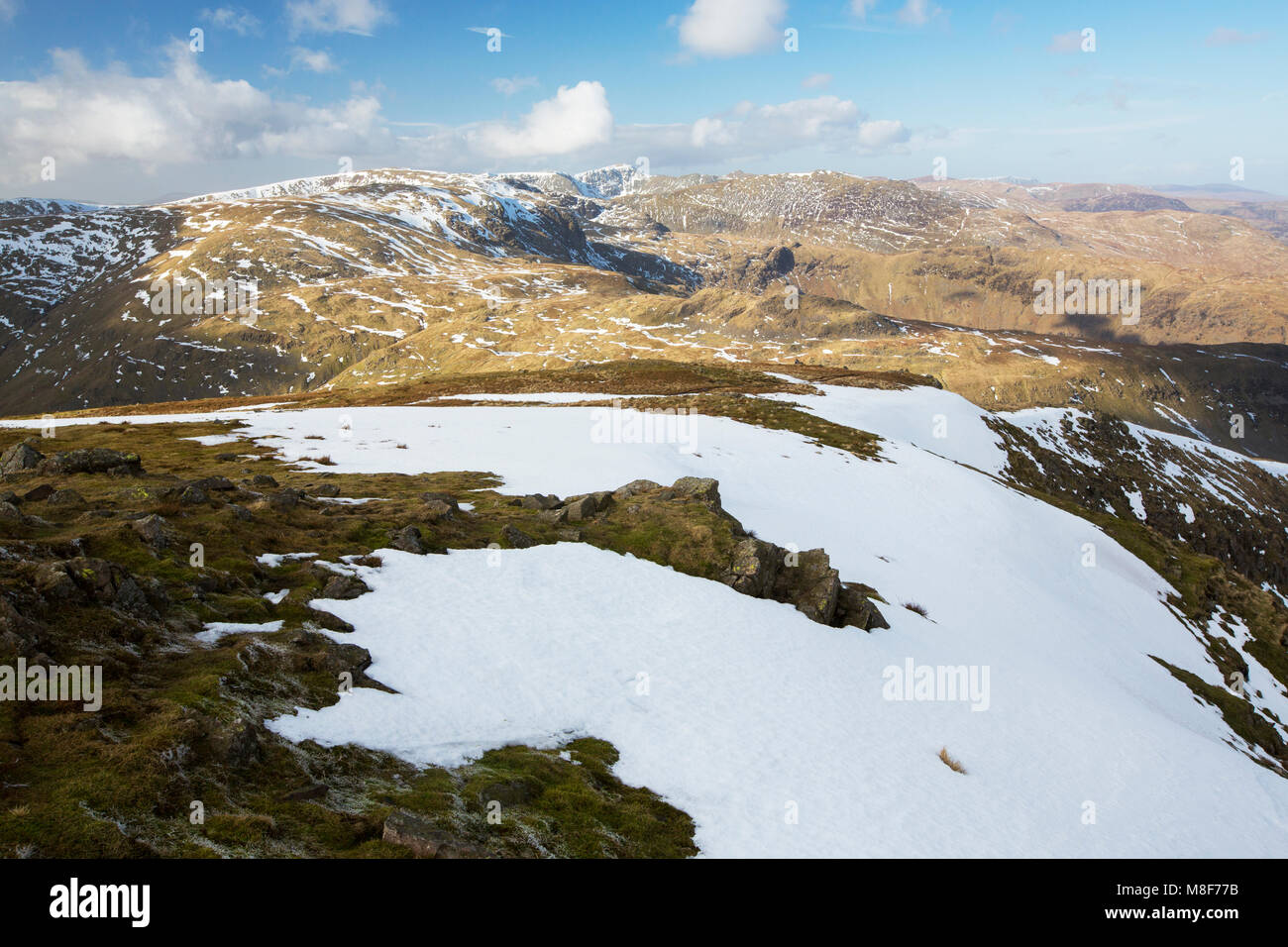 The Helvellyn range from Red Screes, Lake District, UK Stock Photo - Alamy