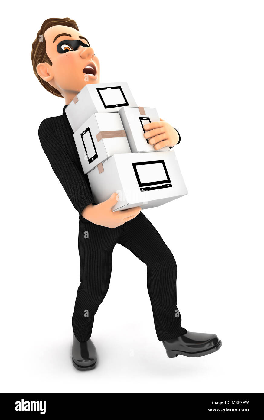 3d render holding boxes High Resolution Stock Photography and Images ...