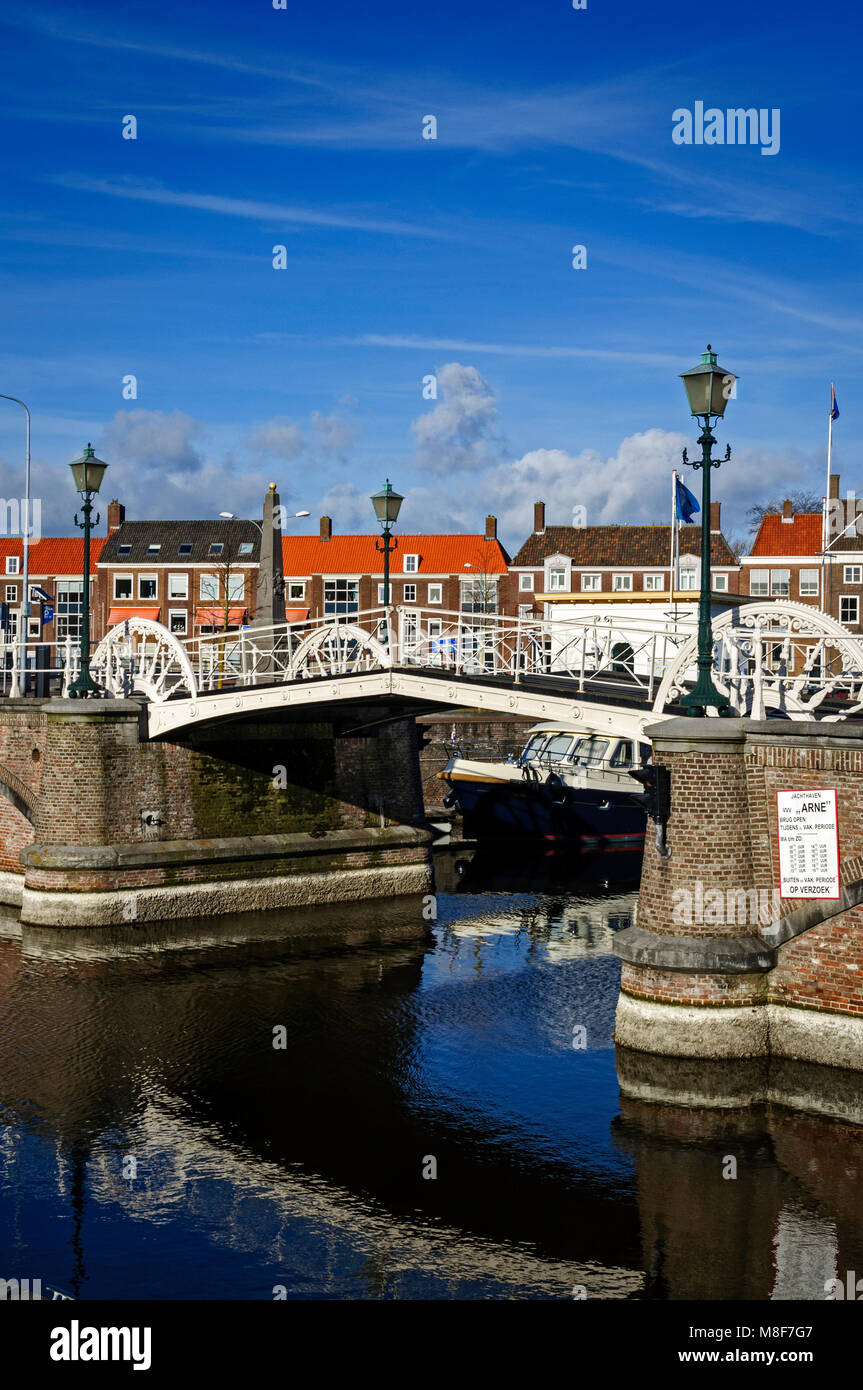 Spijkerbrug bridge built in 1853 on the Kinderdijk, Middelburg ...