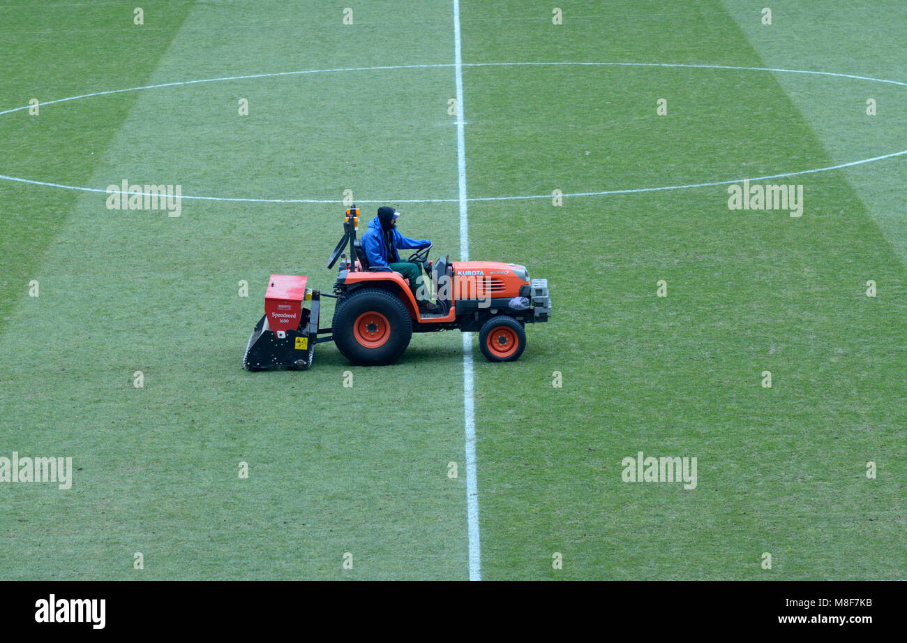 Cleaning football pitch hi-res stock photography and images - Alamy