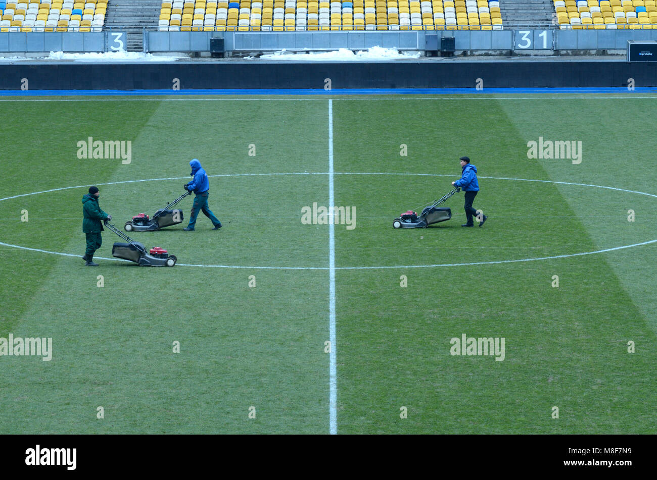 Cleaning stadium field hi-res stock photography and images - Alamy