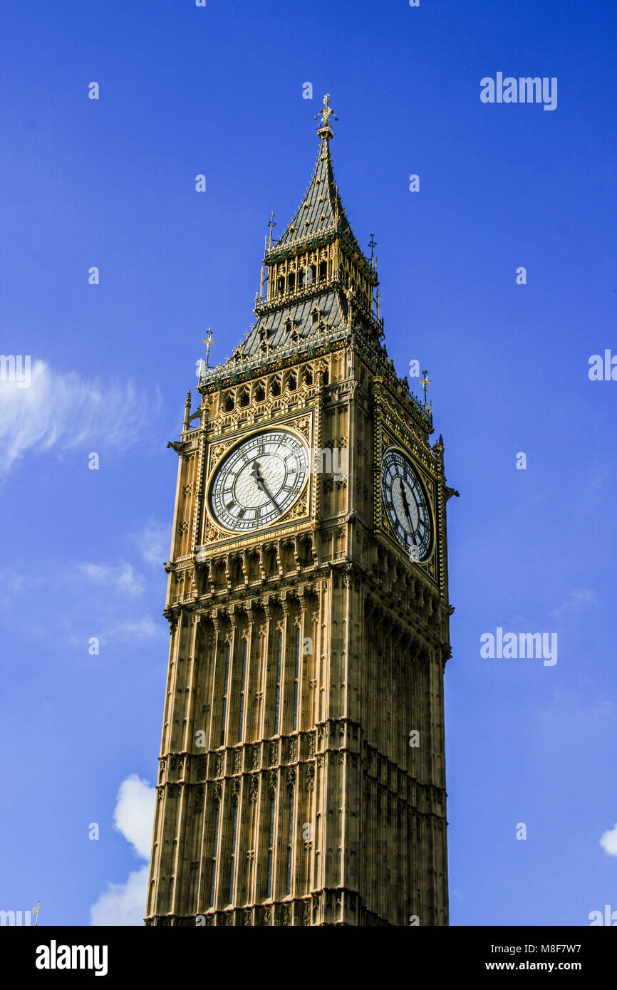 Big Ben (the Great Bell) at the Palace of Westminster, London, UK Stock ...