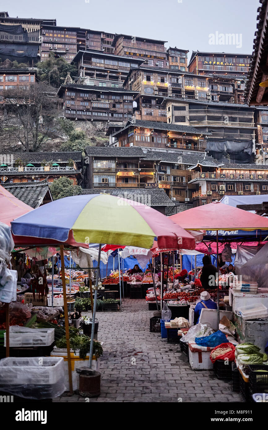 Night Market in Xijiang Stock Photo - Alamy