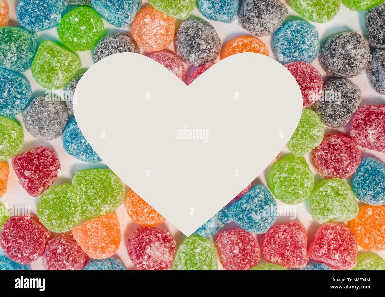 Heart shaped jelly sweets hi-res stock photography and images - Alamy