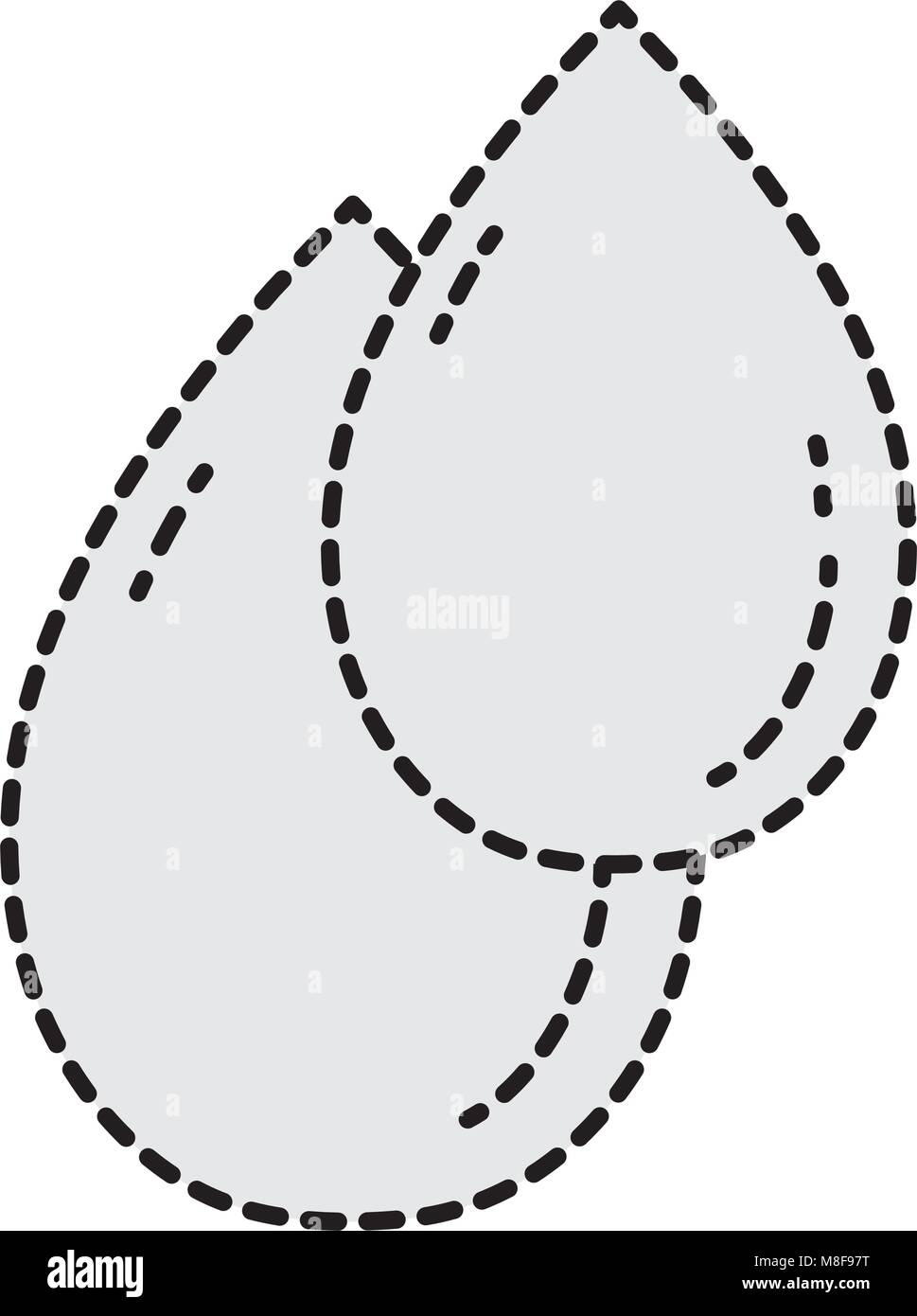 dotted shape nature and purity water drops design Stock Vector Image ...