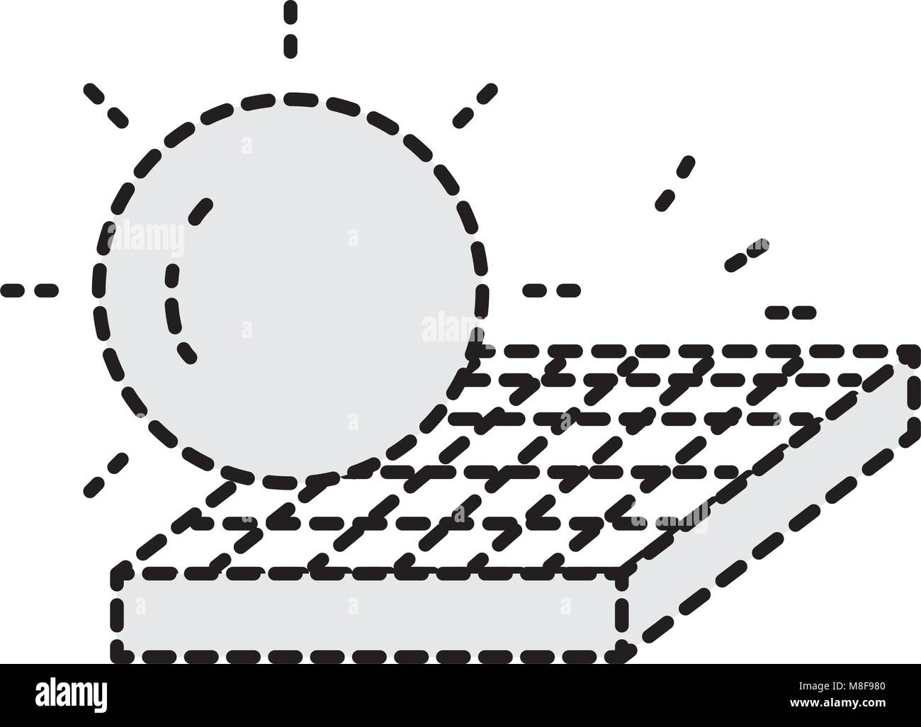 dotted shape solar energy design to ecology care Stock Vector Image ...