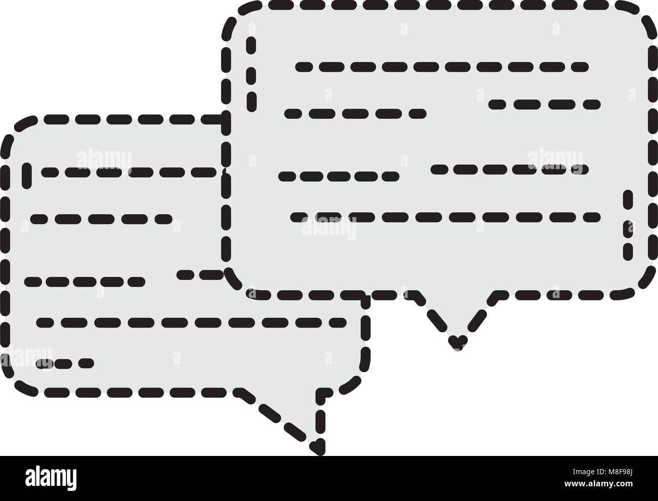 dotted shape chat bubbles notes text message Stock Vector Image & Art ...