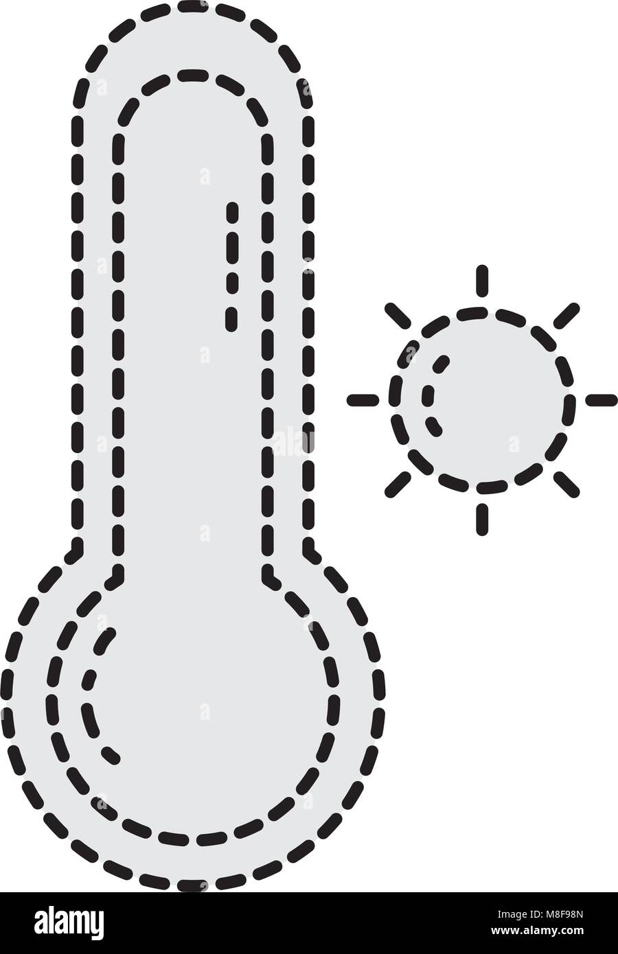 Dotted shape shine sun Cut Out Stock Images & Pictures - Alamy