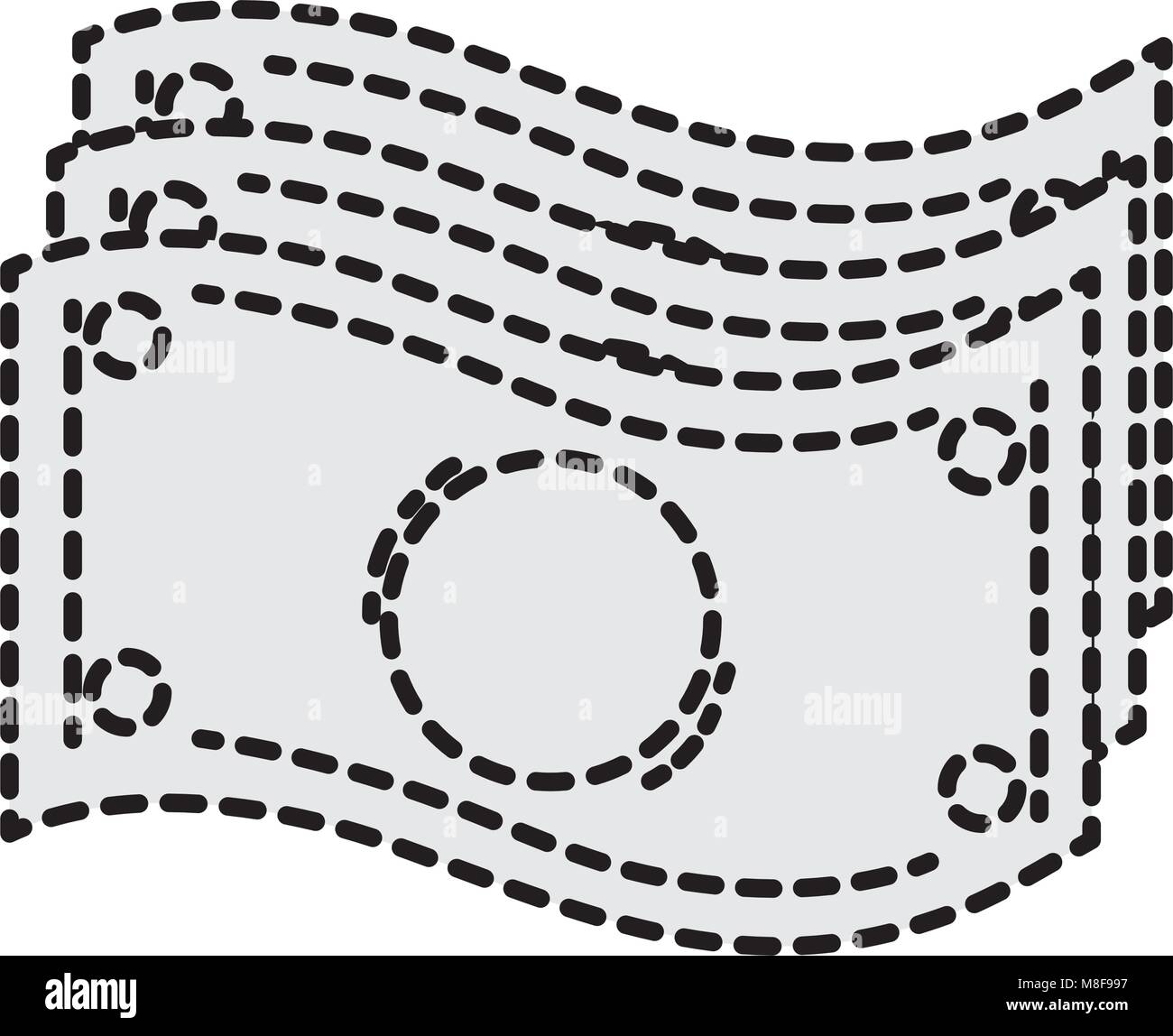 dotted shape bill cash money finance economy Stock Vector Image & Art ...