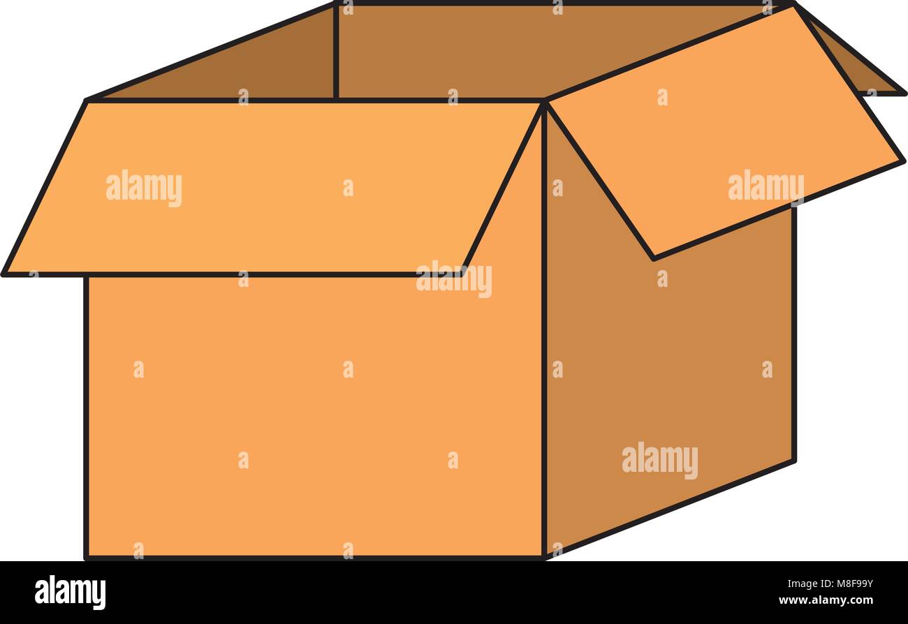 open box package object delivery Stock Vector Image & Art - Alamy